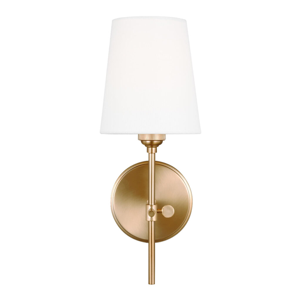 Baker 1 Light Black Wall Light with White Shade [4187201-112] - $361.10 ...