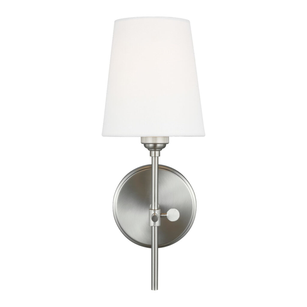 Baker 1 Light Black Wall Light with White Shade [4187201-112] - $361.10 ...