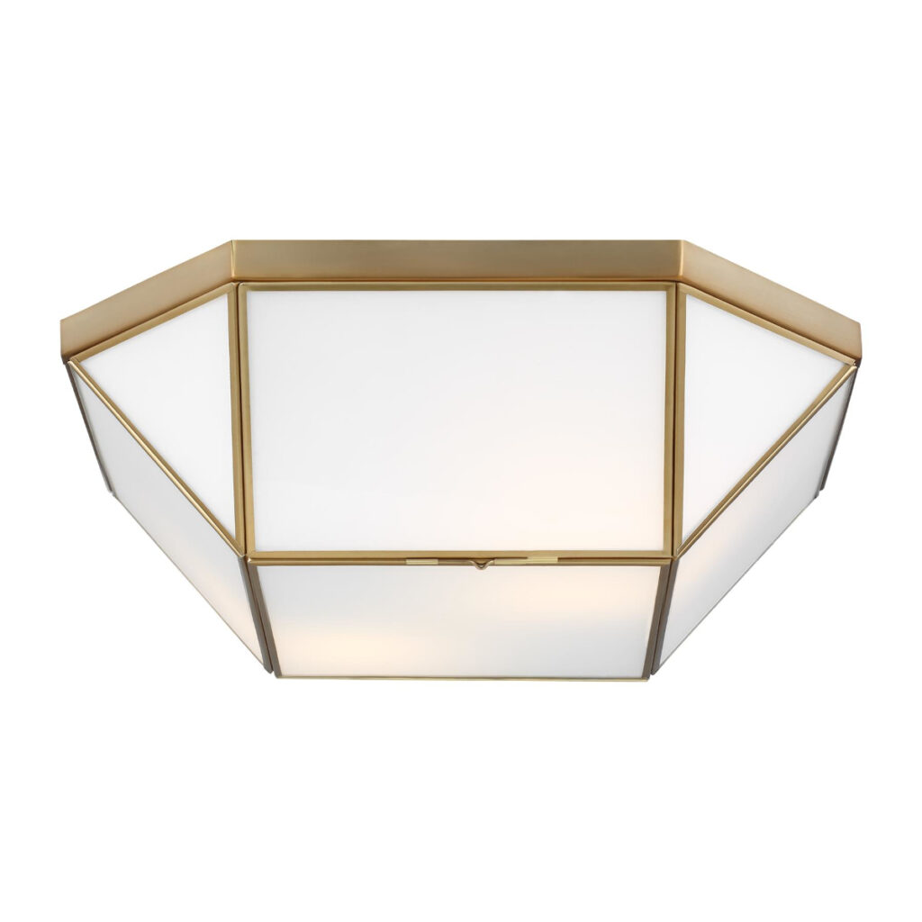 Morrison 395mm Ceiling Button with White Glass | The Lighting Centre NZ