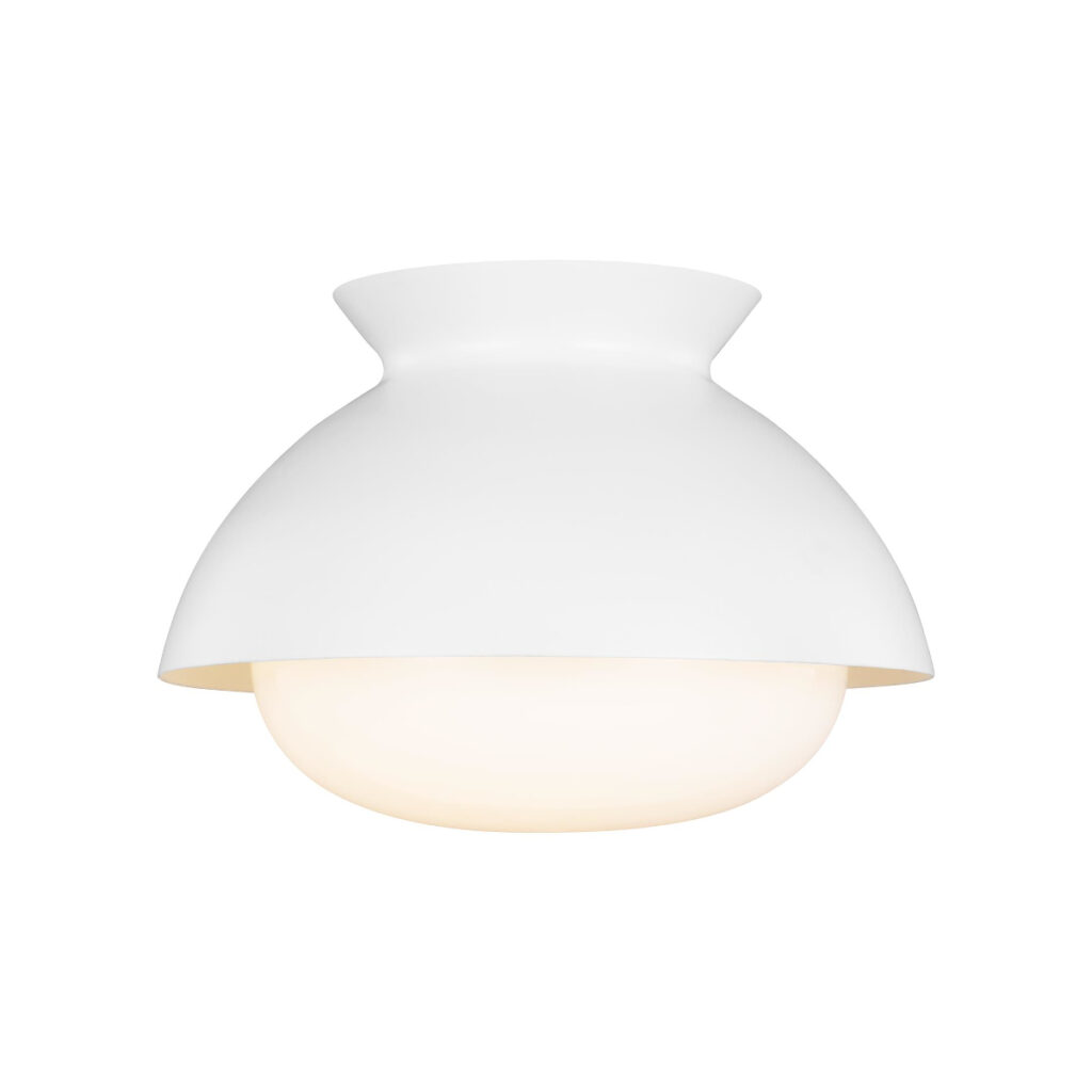 Lucerne White Ceiling Light with Brass and Opal Glass [AEF1001MWT ...