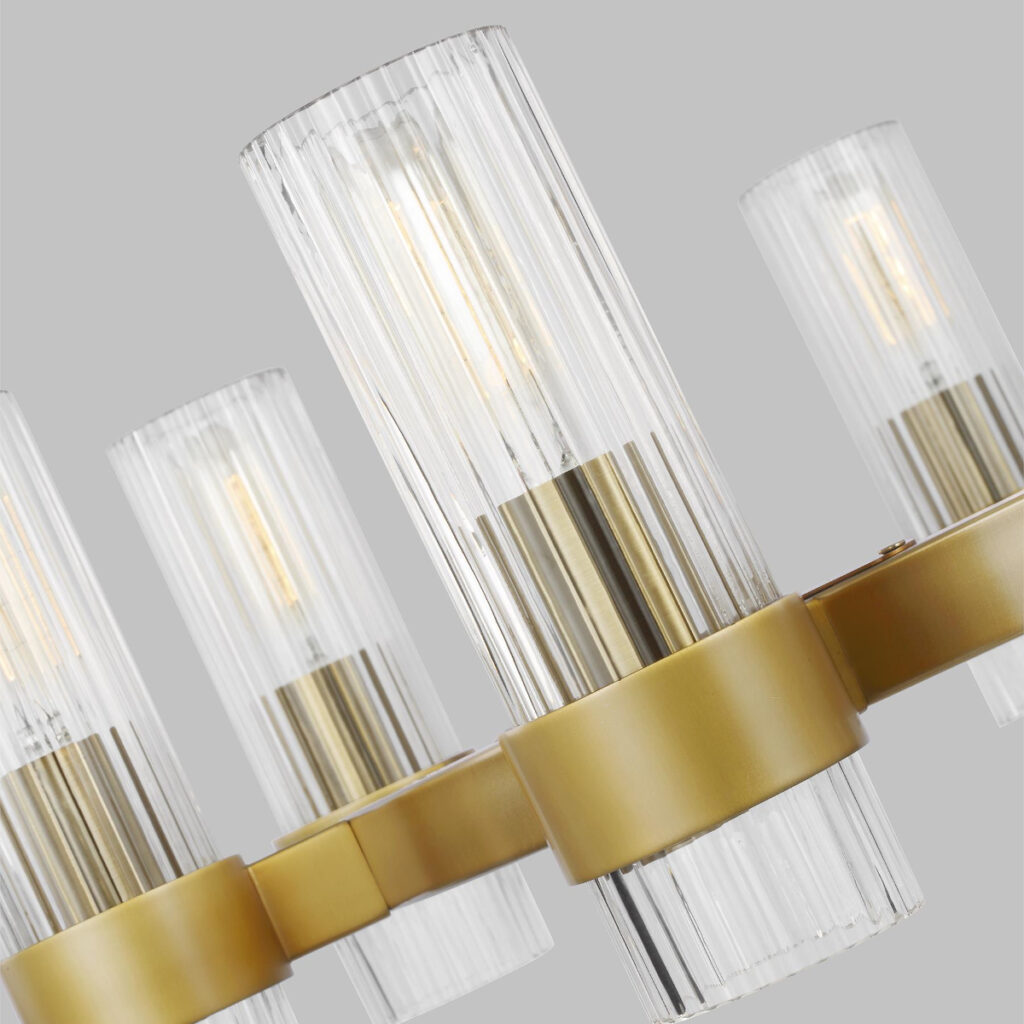 Geneva 840mm 8 Light Pendant with Clear Glass | The Lighting Centre NZ