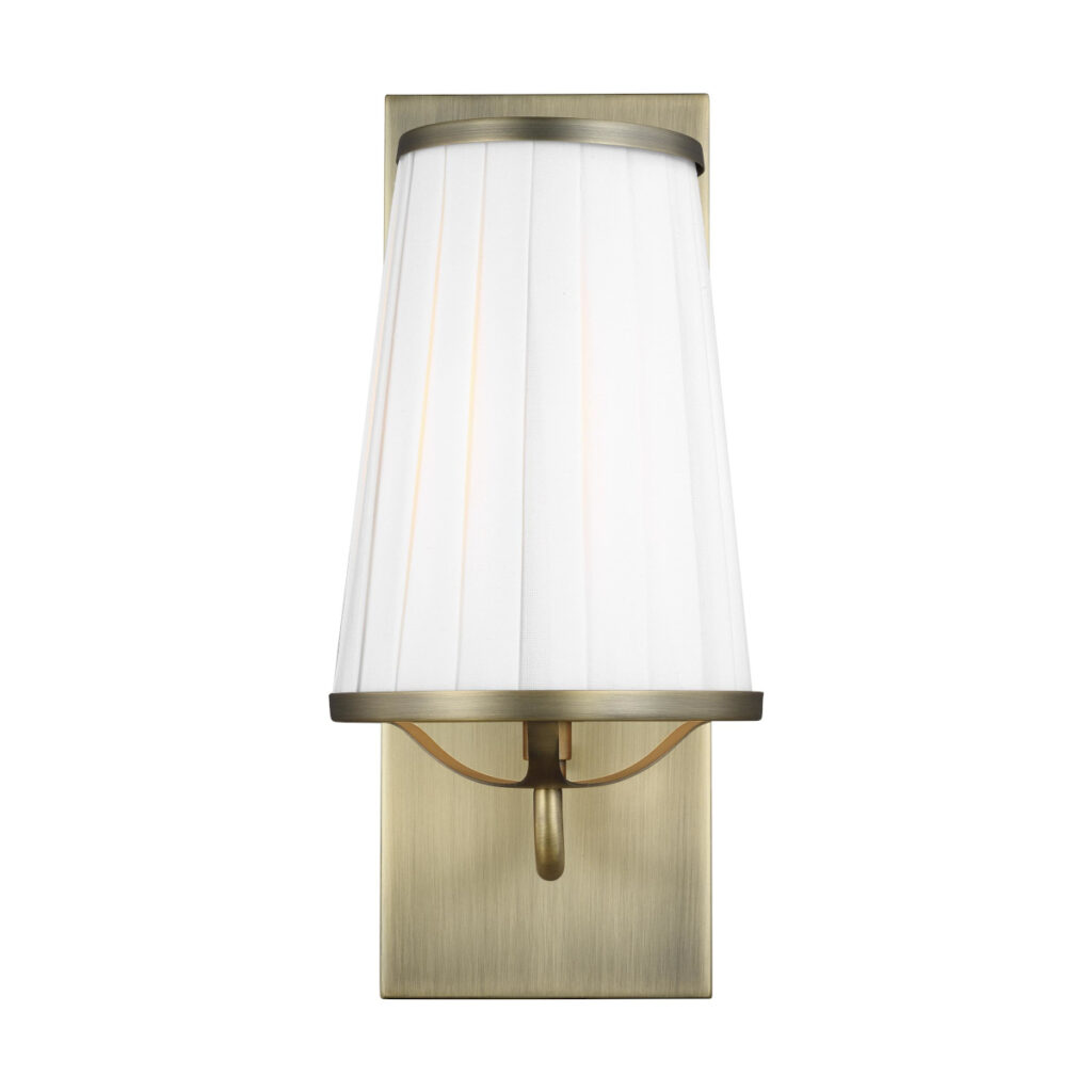 Esther Wall Light with White Pleated Shade | The Lighting Centre NZ