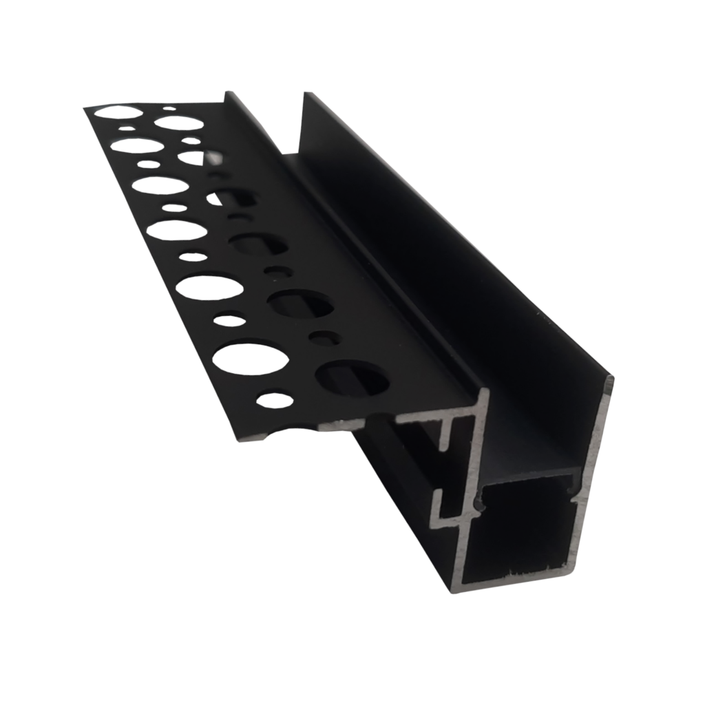 Onyx12 Recessed Black Plaster Deep Extrusion with Black Diffuser 1 Wing ...