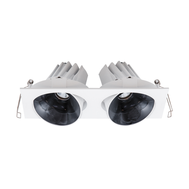 Dark Art Tilt Square 105mm Twin LED Downlight | The Lighting Centre NZ