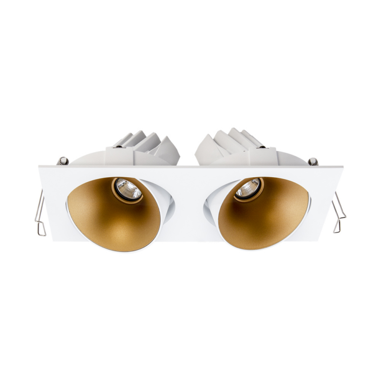 Dark Art Tilt Square 105mm Twin LED Downlight | The Lighting Centre NZ