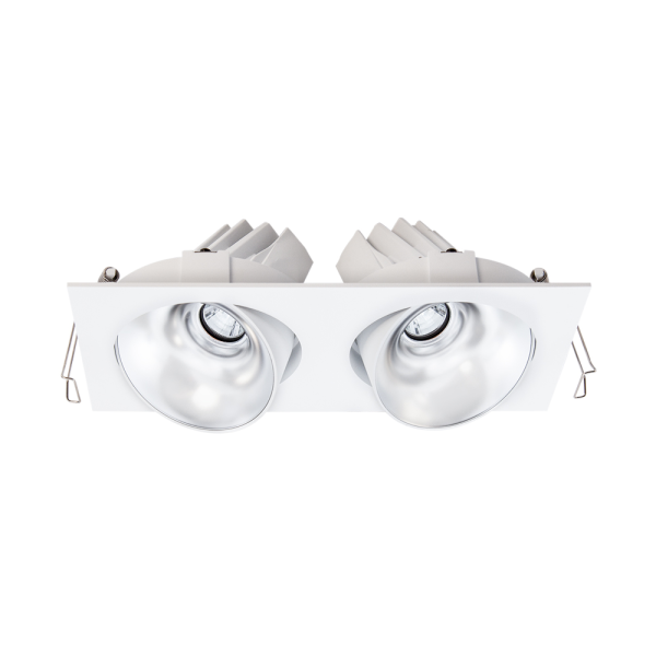 Dark Art Tilt Square 105mm Twin LED Downlight | The Lighting Centre NZ