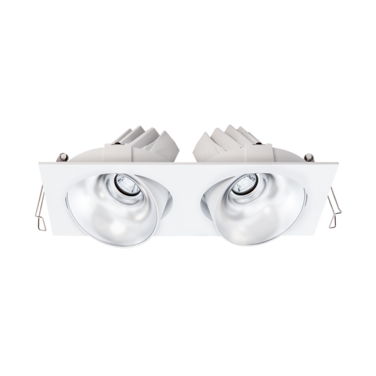 Dark Art Tilt Square 105mm Twin LED Downlight | The Lighting Centre NZ