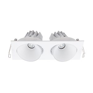Dark Art Tilt Square 105mm Twin LED Downlight | The Lighting Centre NZ