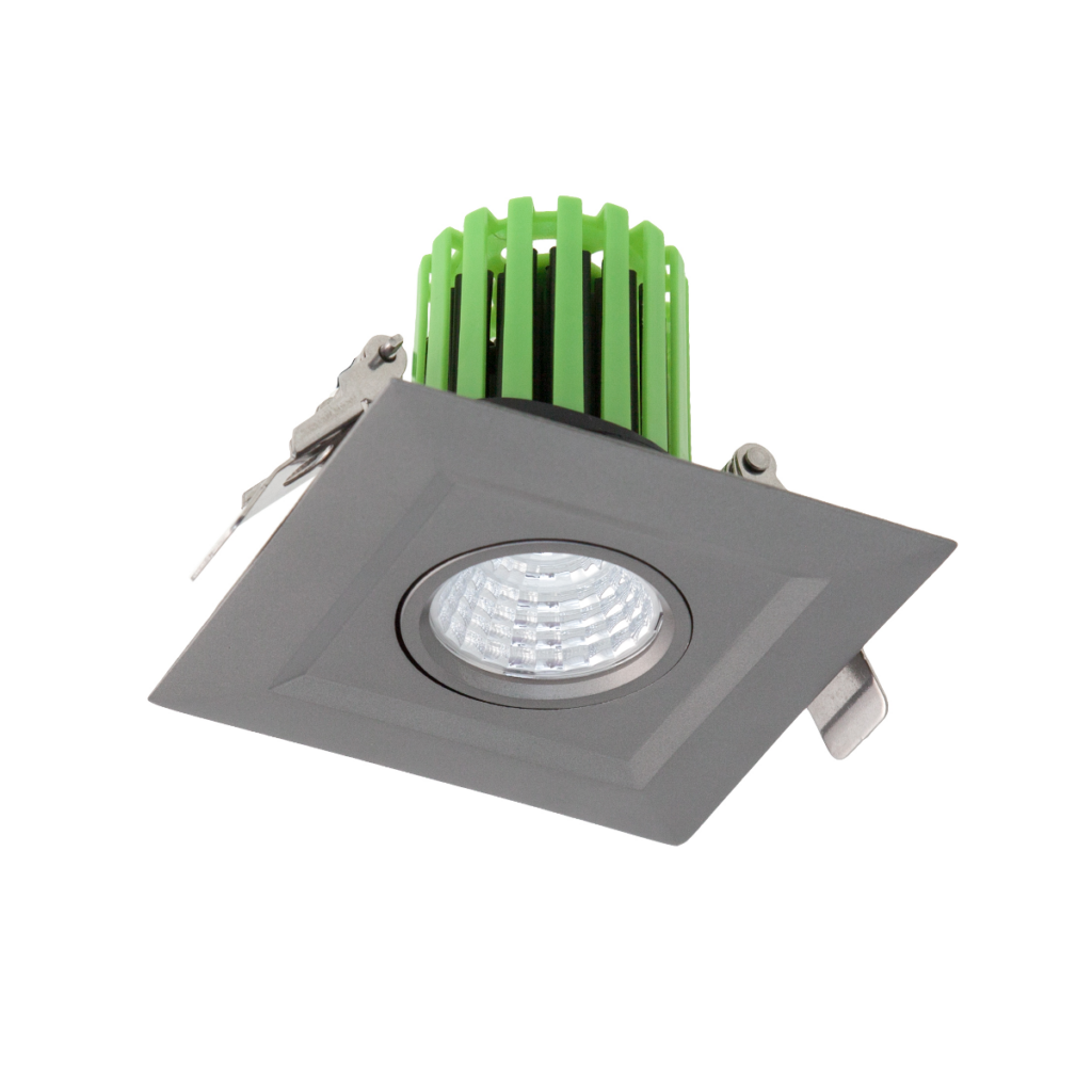Aster LED Exterior Tilt Square Stainless Downlight | The Lighting Centre NZ