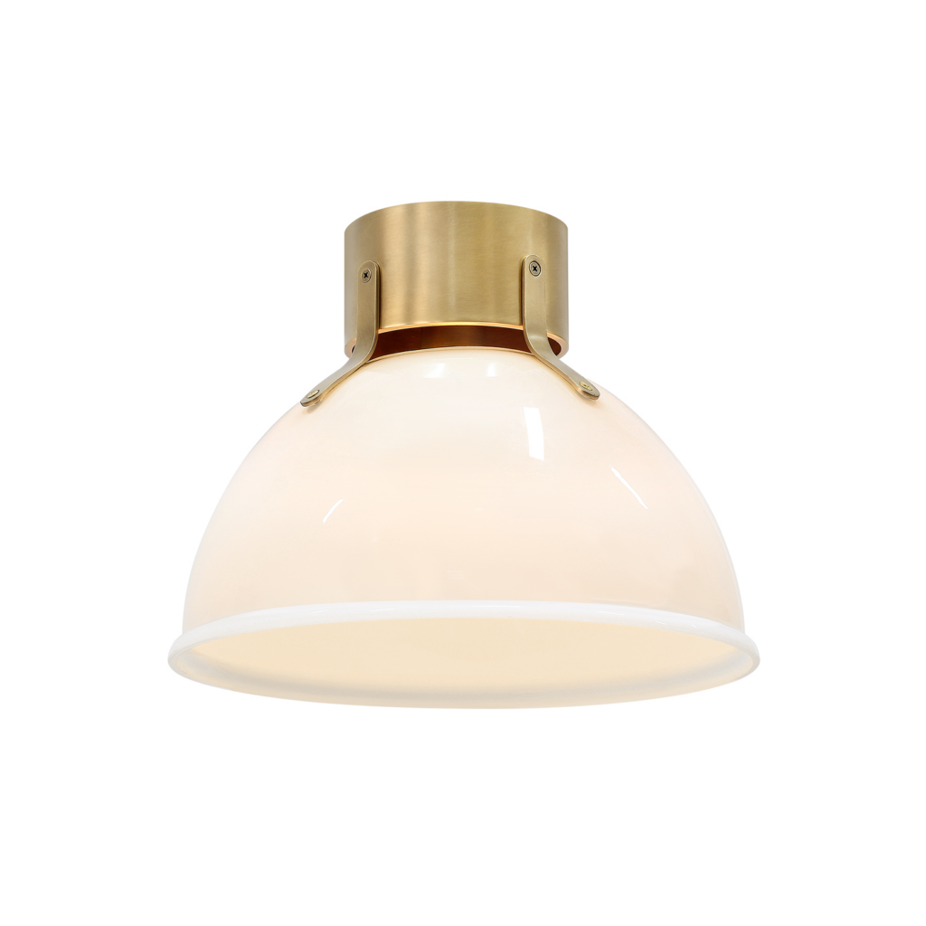 Argo Ceiling Light Opal Glass Shade with Brass Accents | The Lighting ...