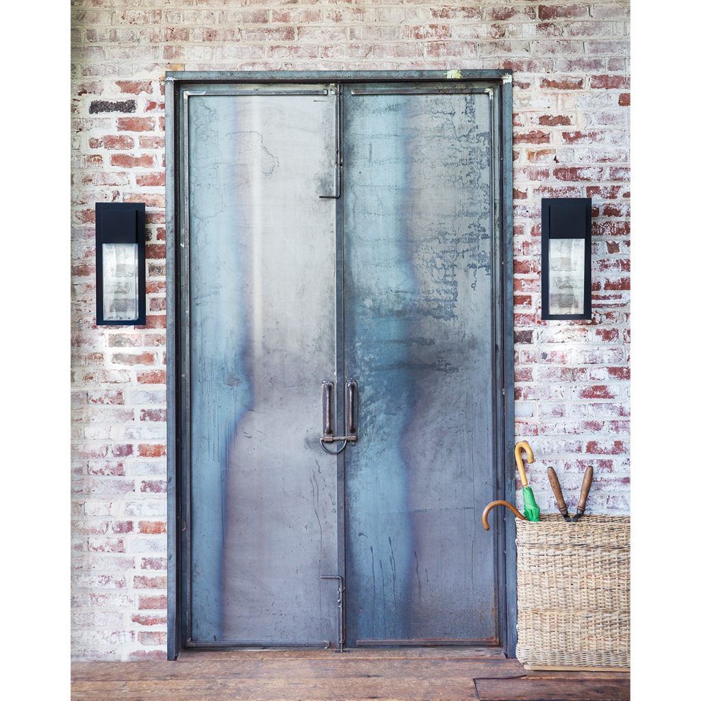 Alex Black Wall Lantern with Seedy Glass | The Lighting Centre NZ