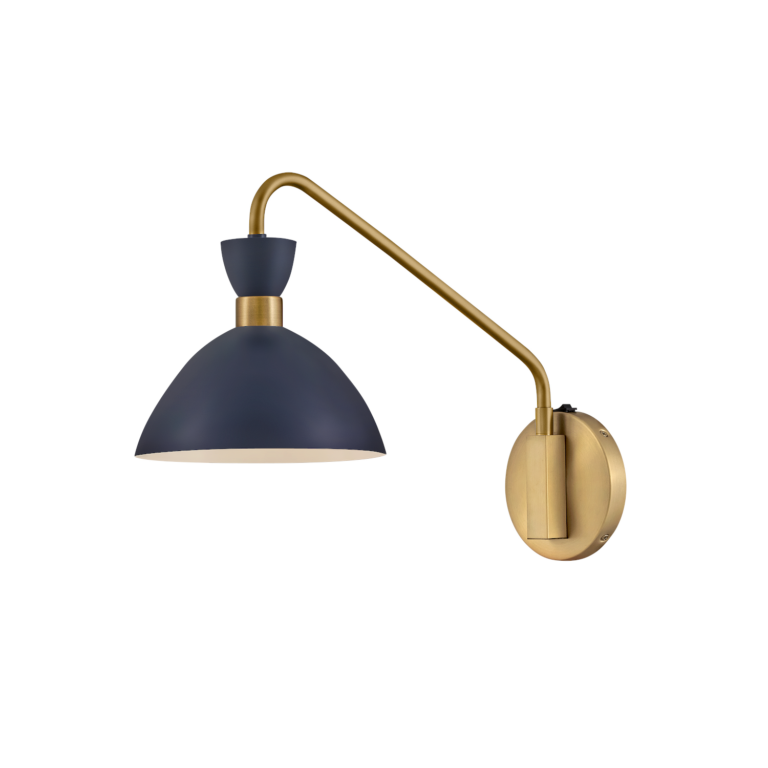 Simon Wall Light Brass with Metal Shade | The Lighting Centre NZ
