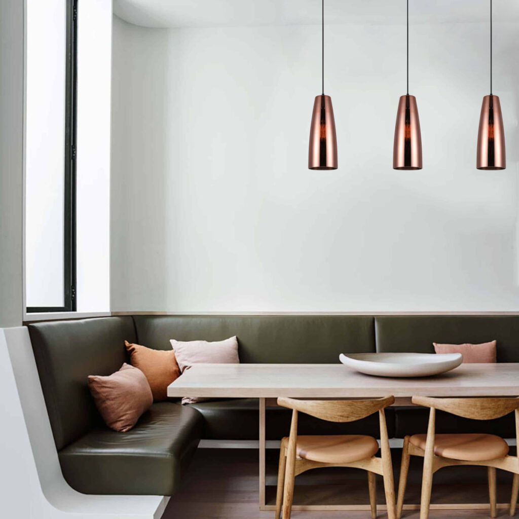 Lamina Copper Coloured Glass 135mm Mini Pendant [LAMINA1] - $260.50 ...