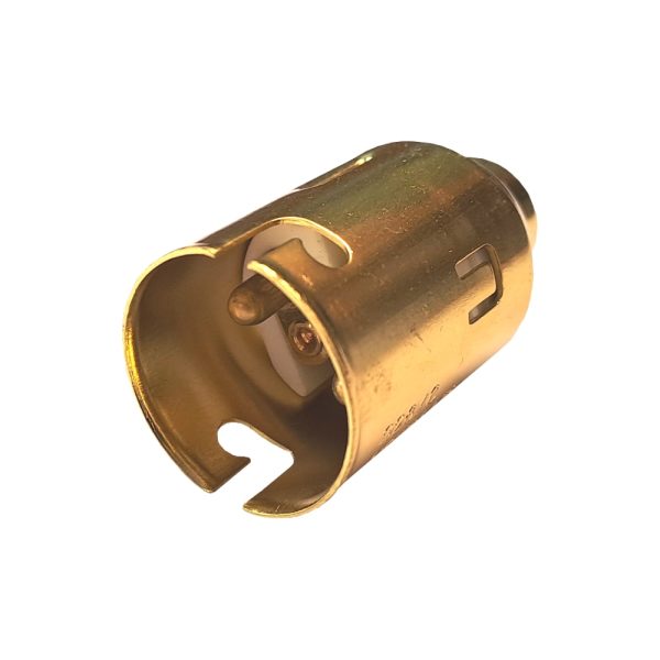Lampholder B22 (BC) Brass 2 Piece | The Lighting Centre NZ
