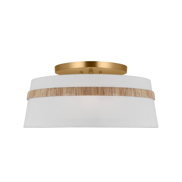 Cordtlandt Ceiling Light 480mm with Rattan Band | The Lighting Centre NZ
