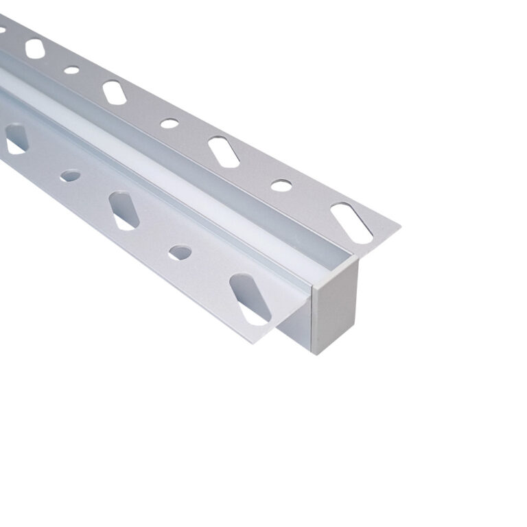 LXT25 Recessed Silver Plaster Deep Extrusion with Opal Diffuser 2 Wing ...